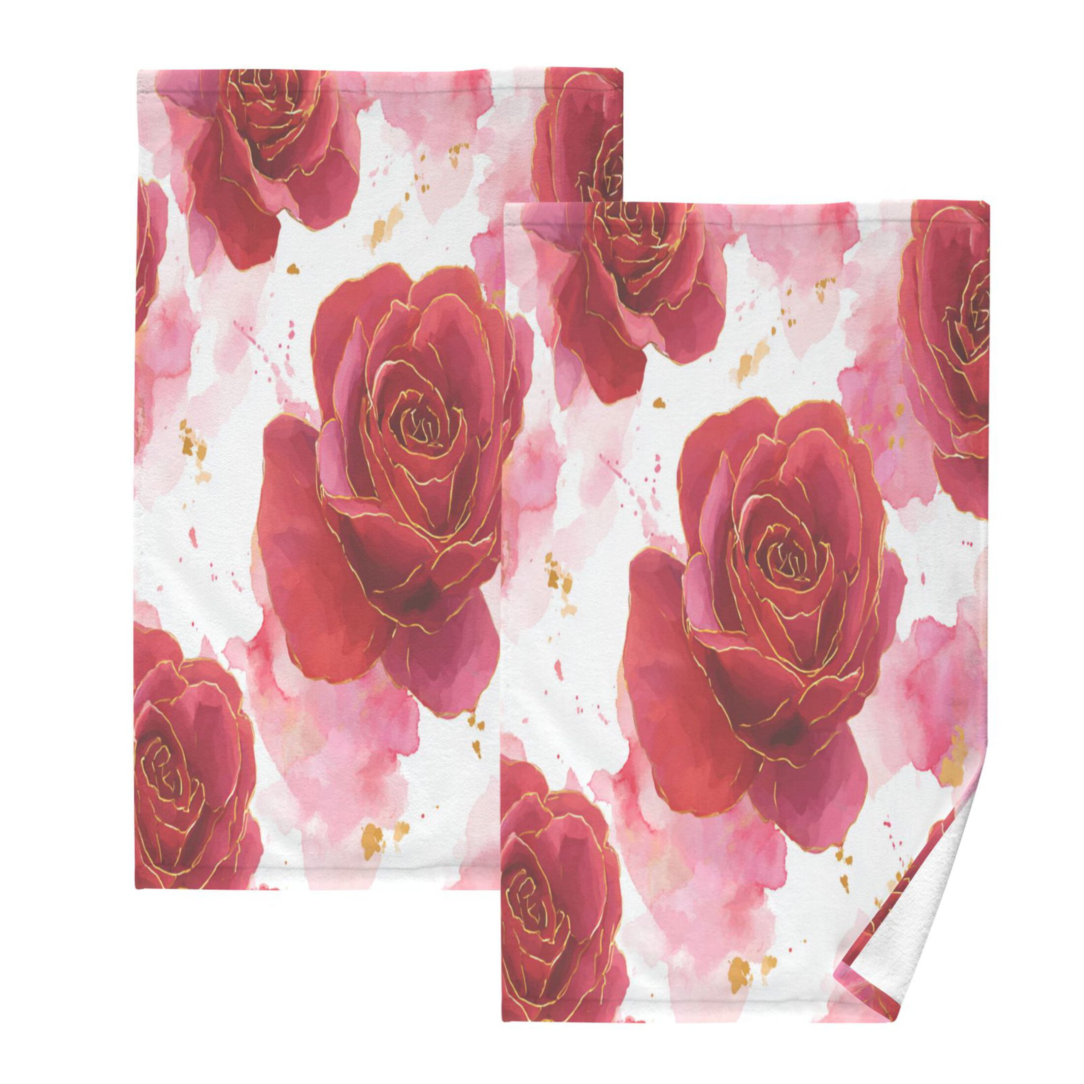 2 Pack 100% Cotton Towels Soft Absorbent Towel Set for Bathroom Beach ...