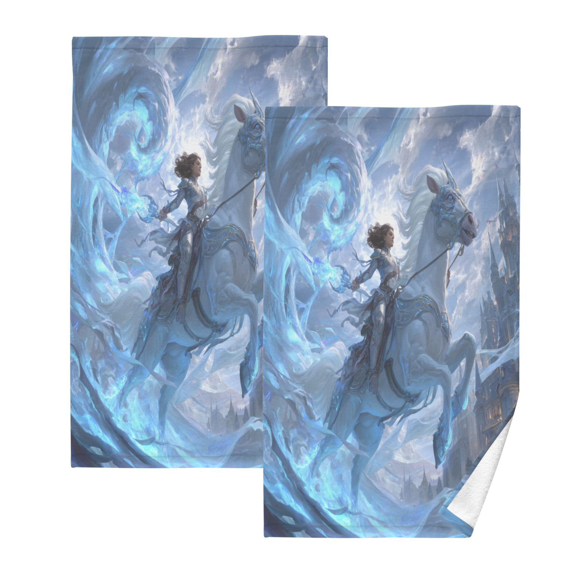 2 Pack 100% Cotton Towels Soft Absorbent Towel Set for Bathroom Beach ...