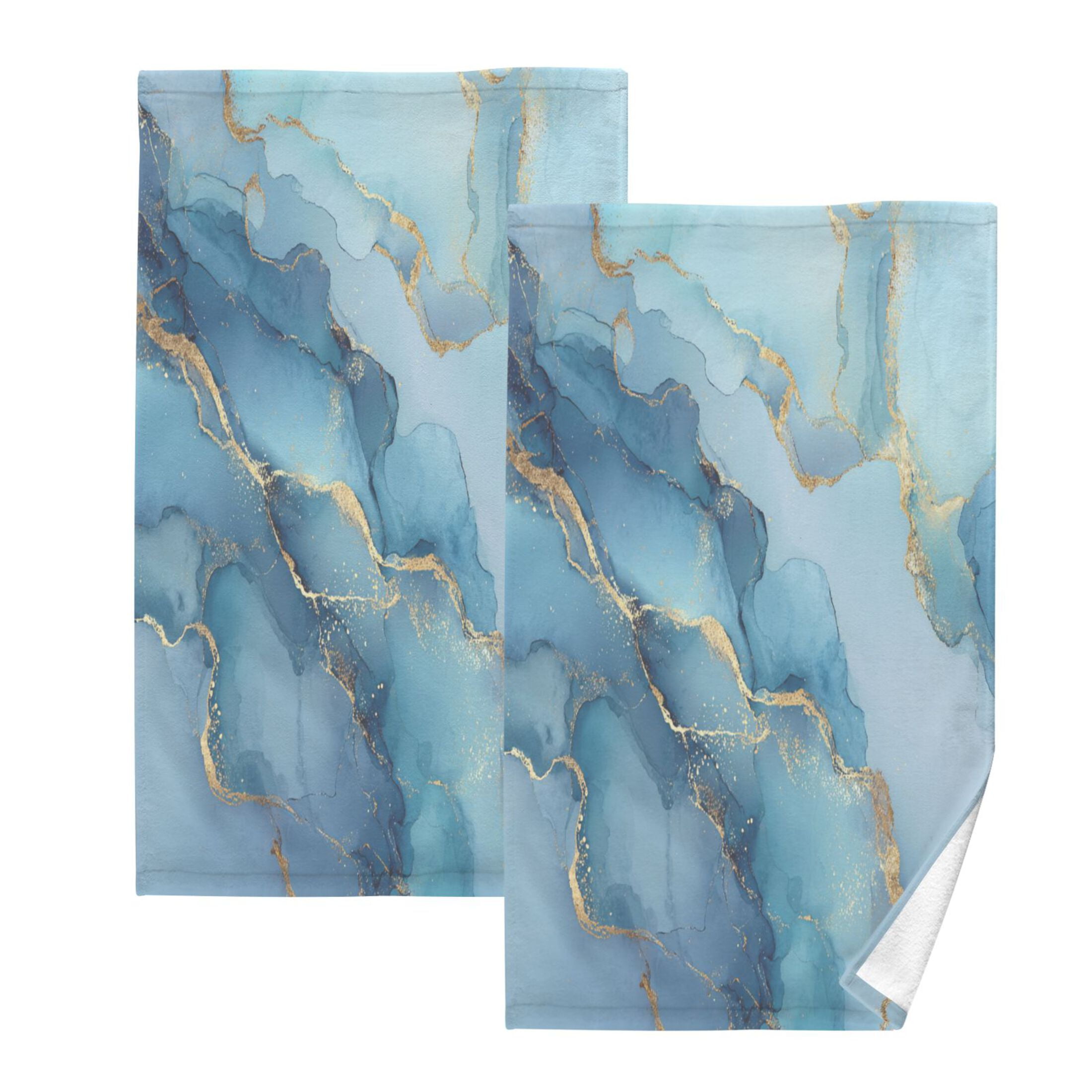 2 Pack 100% Cotton Towels Soft Absorbent Towel Set for Bathroom Beach ...