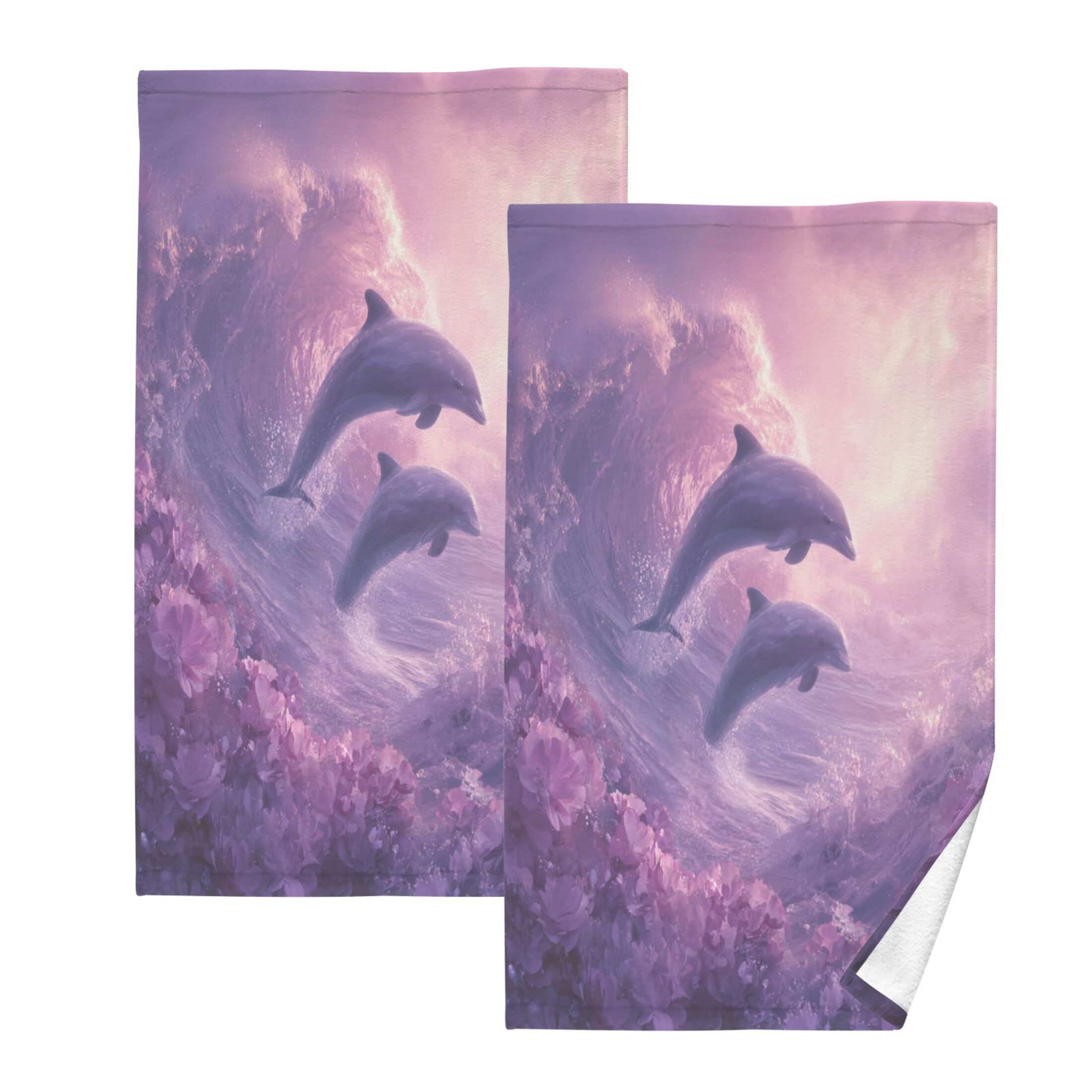 2 Pack 100% Cotton Towels Soft Absorbent Towel Set for Bathroom Beach ...