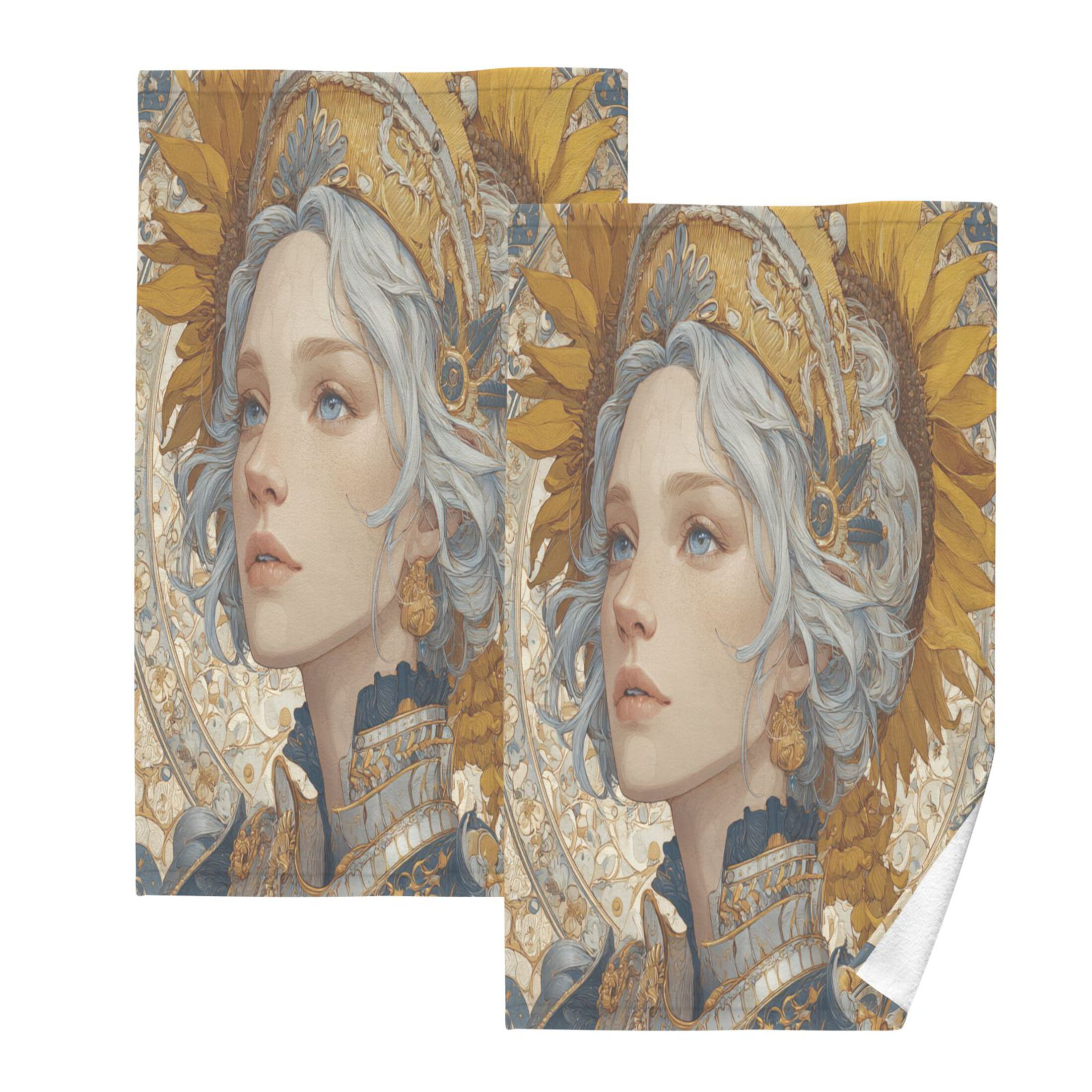 2 Pack 100% Cotton Towels Soft Absorbent Towel Set for Bathroom Beach ...