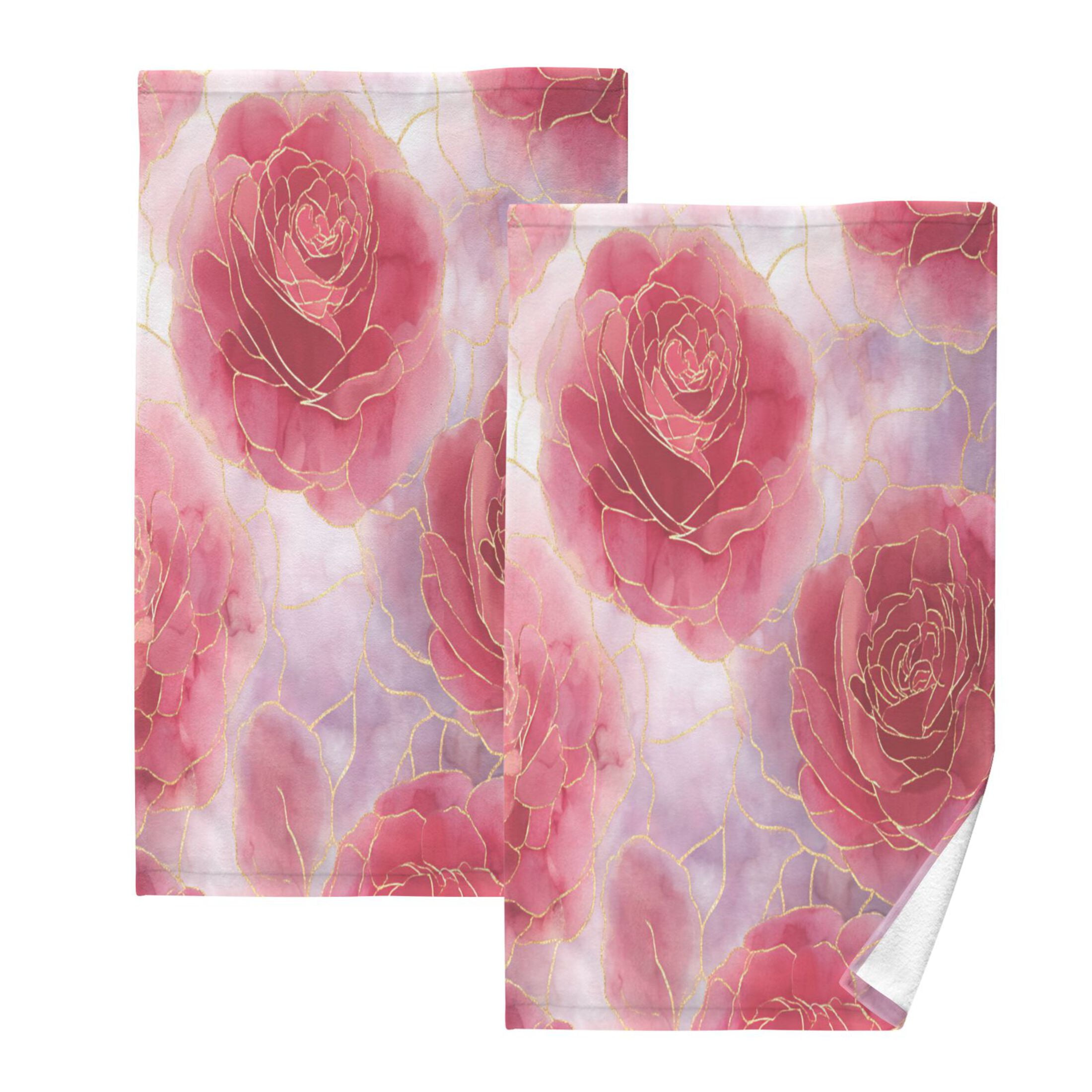 2 Pack 100% Cotton Towels Soft Absorbent Towel Set for Bathroom Beach ...