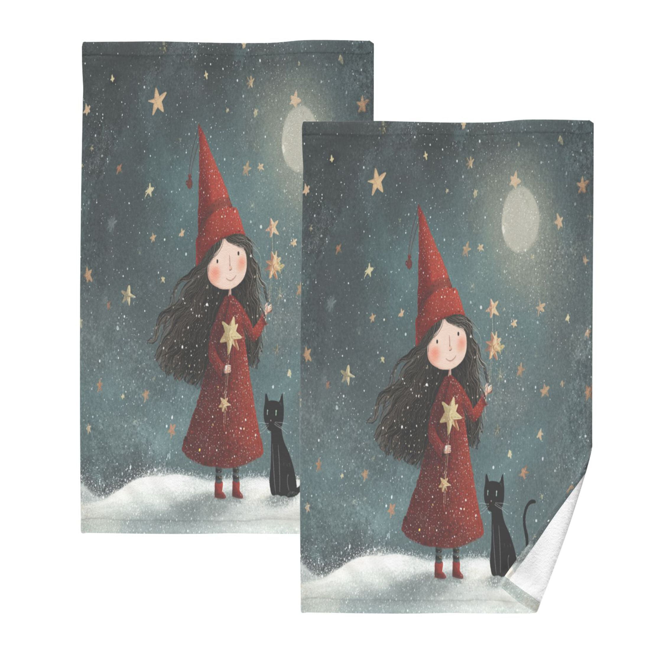 2 Pack 100% Cotton Towels Soft Absorbent Towel Set for Bathroom Beach ...