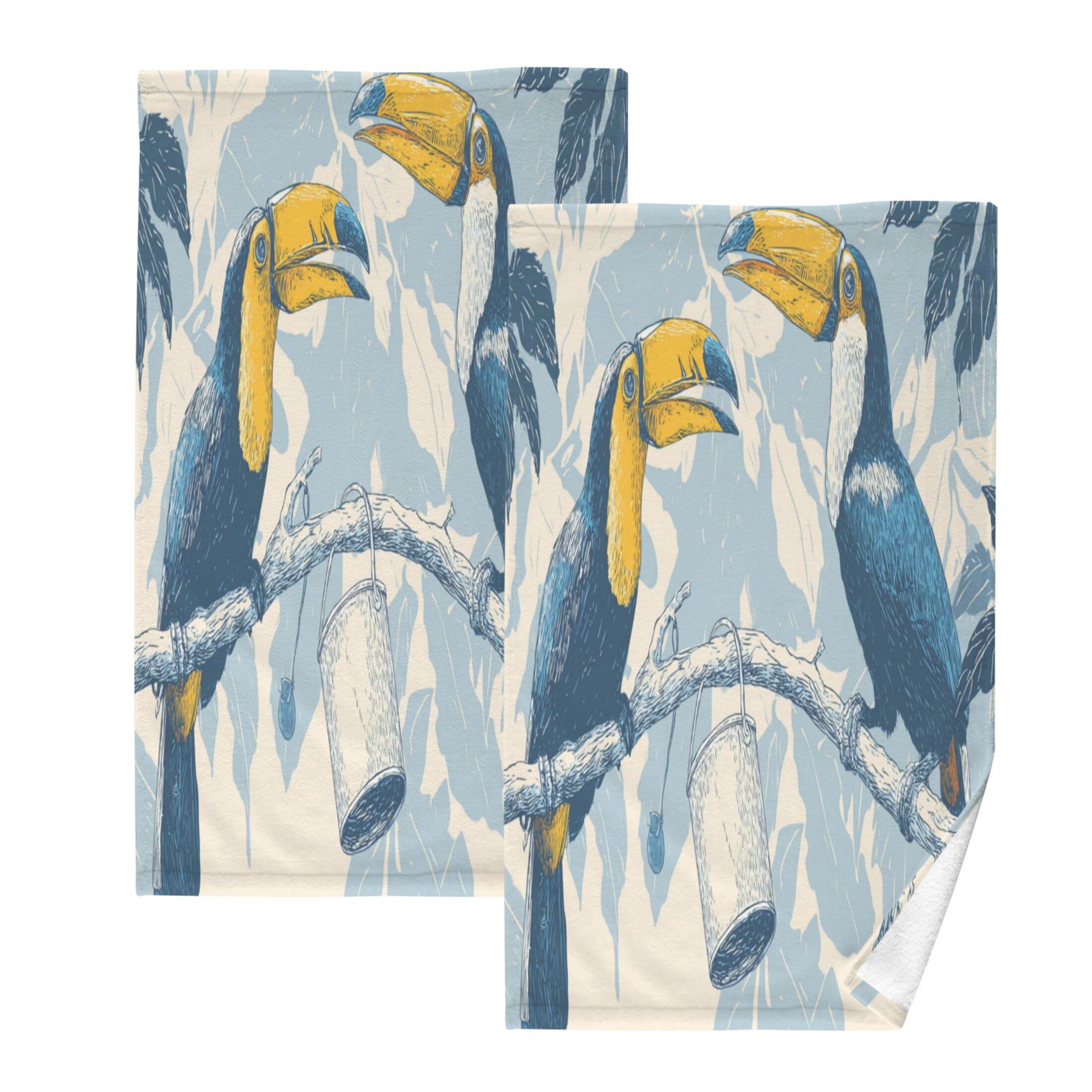 2 Pack 100% Cotton Towels Soft Absorbent Towel Set for Bathroom Beach ...