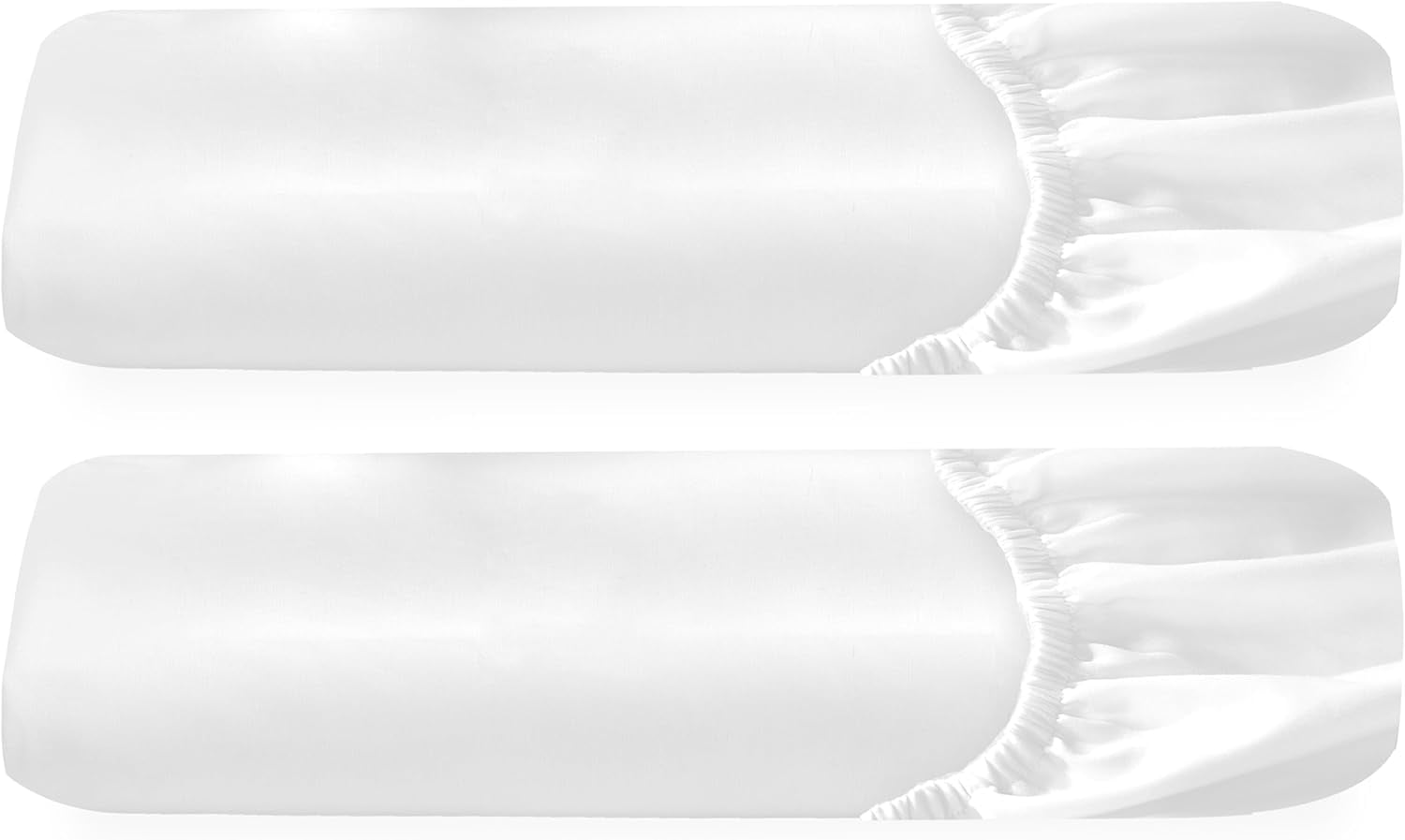 2-Pack 100% Organic Cotton Fitted Sheets Queen Size Percale Only, Soft ...