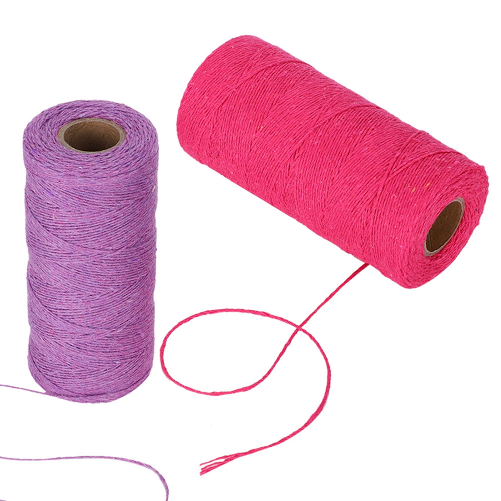 2-Pack 100% Pure Cotton Warp Yarn for Hand Weaving, 8/4 Count, 1mm ...