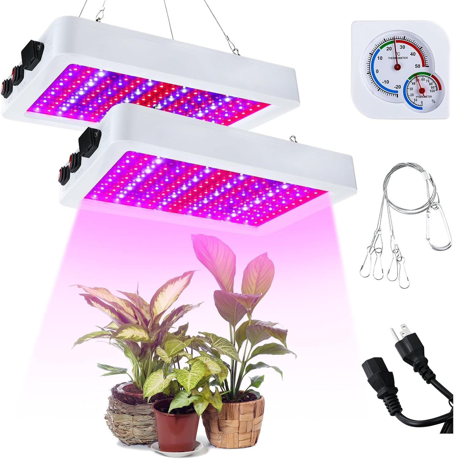 2 Pack 1000 watt LED Grow Lights for Indoor Plants Full Spectrum ...