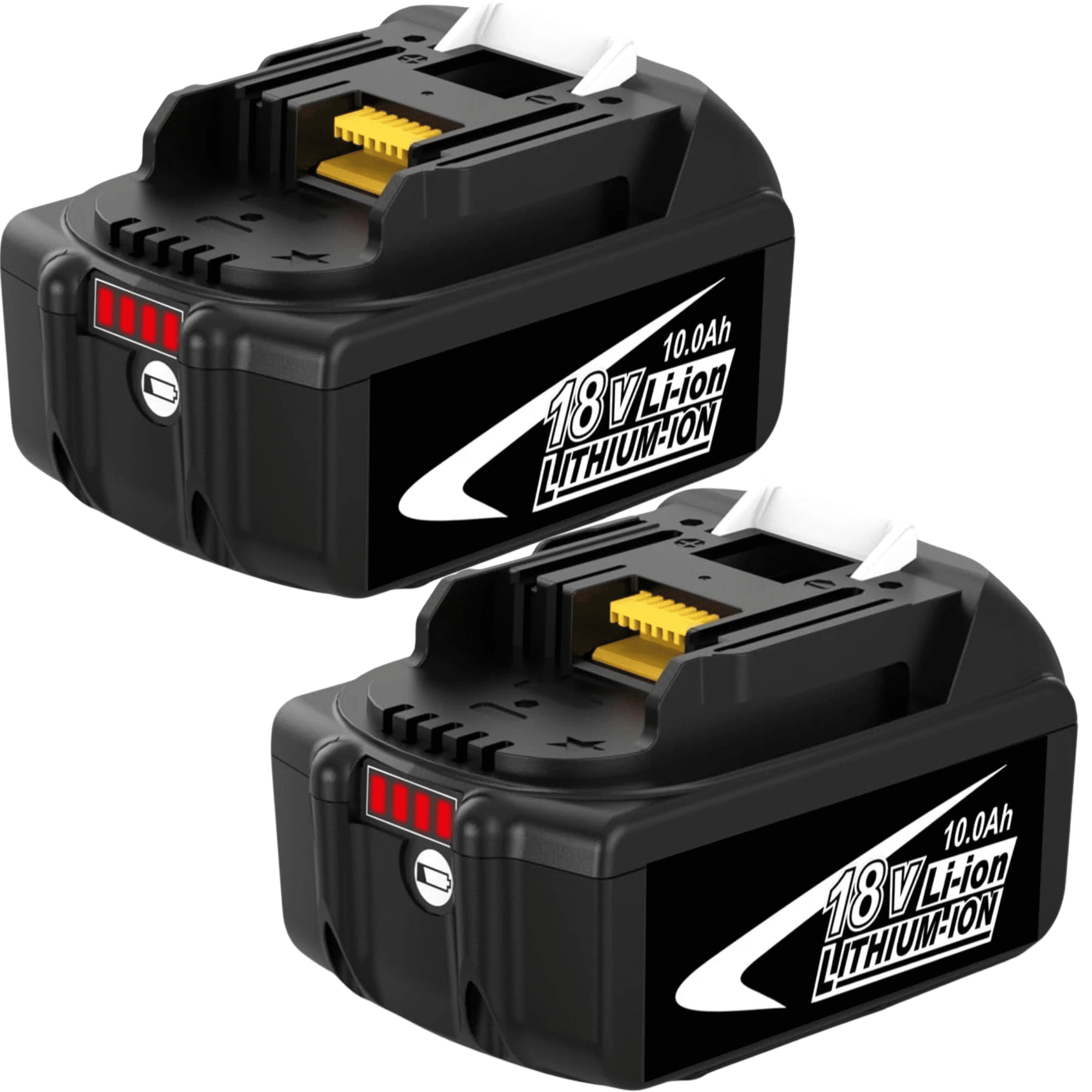 2-Pack 10000mAh High Capacity Replacement for Makita 18V Battery 18 ...