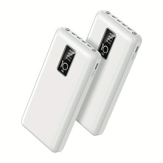 2-Pack 10000mAh Ultra-Thin Power Banks, 20W USB-C PD Fast Charging with ...