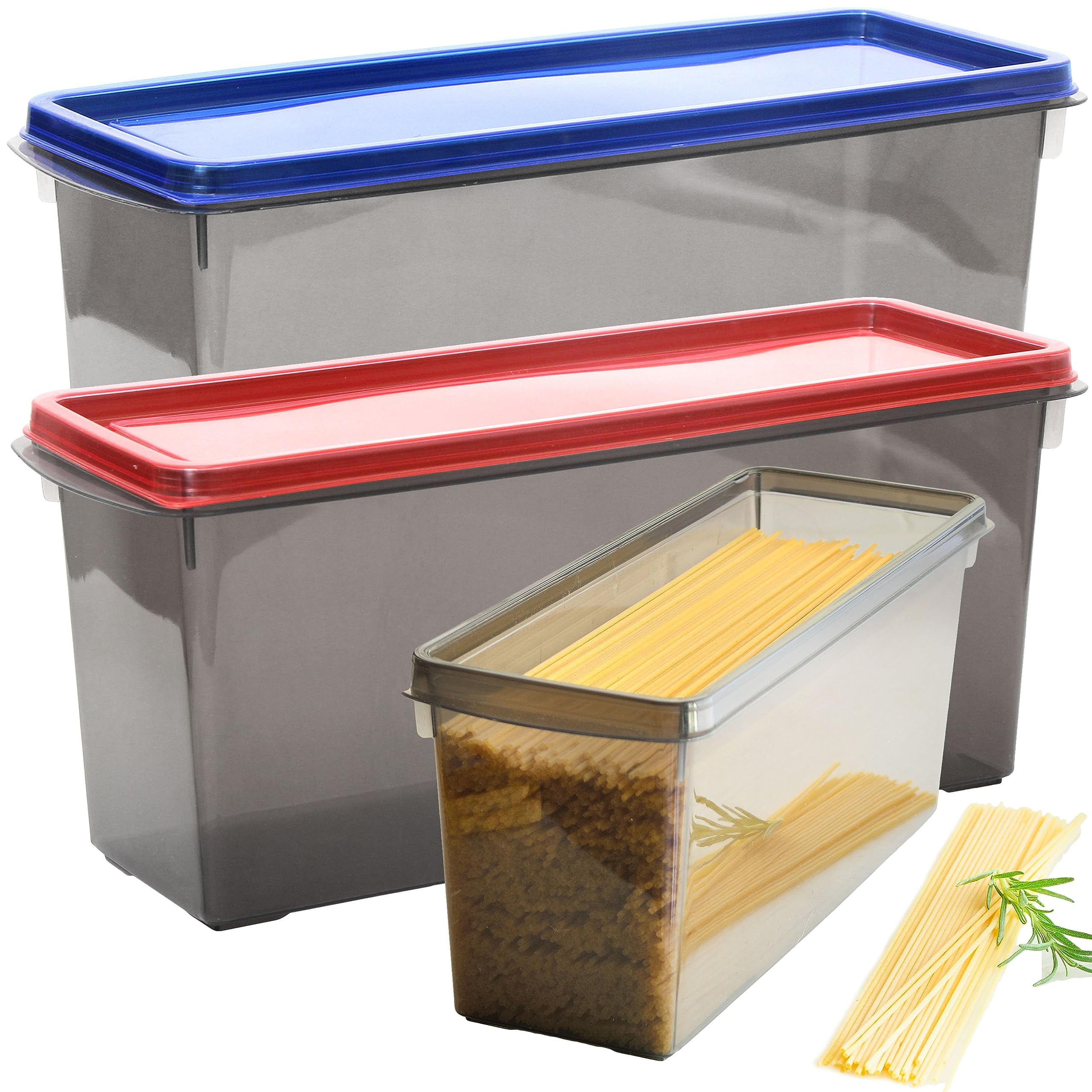 2 Pack 100OZ Large Plastic Food Container, Plastic Pasta Containers ...