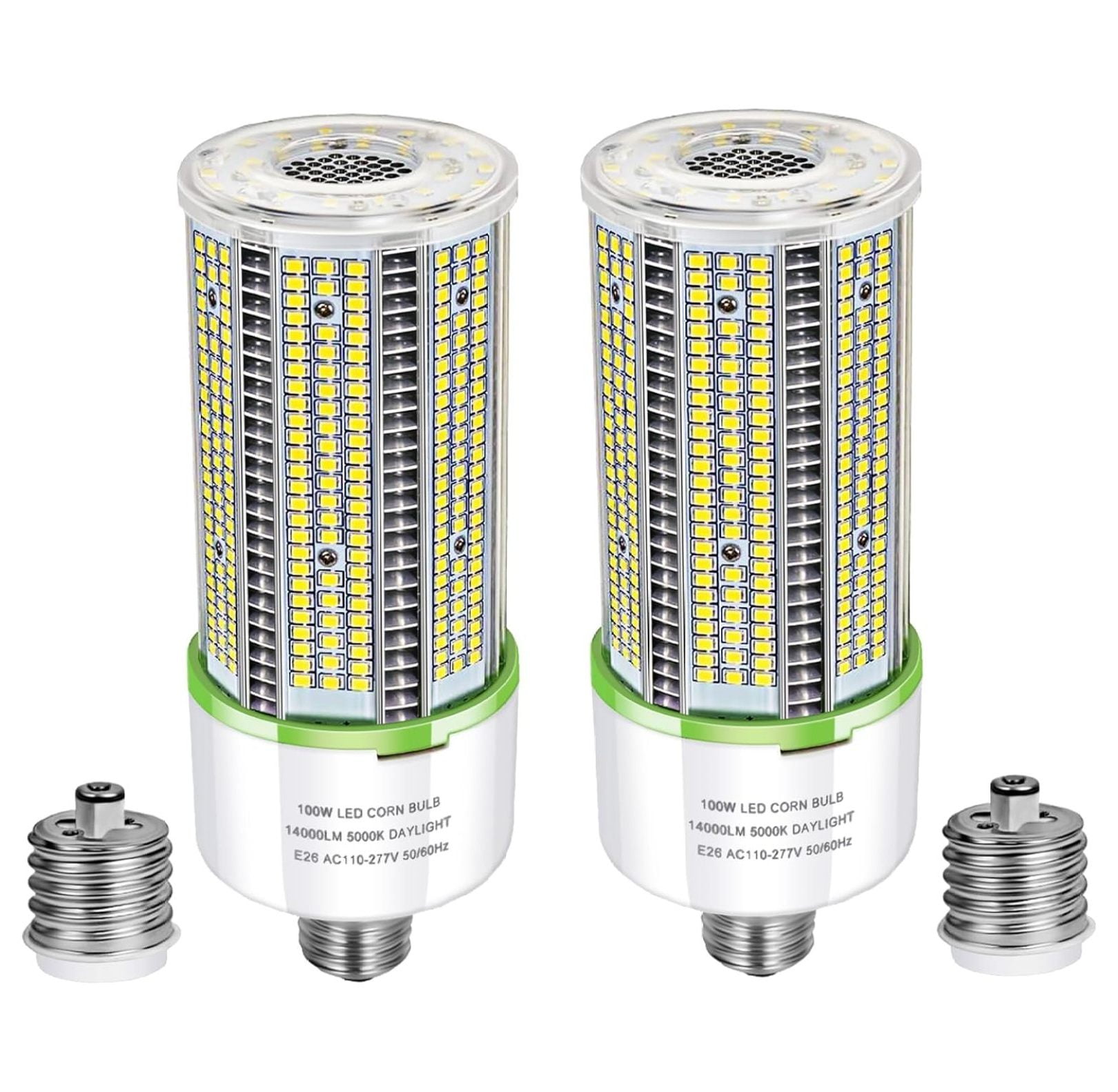 2 Pack 100W Led Corn Cob Light Bulb, E26/E39 Base led Bulb (250-400W MH ...