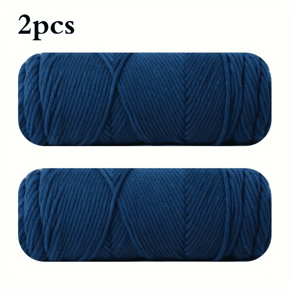 2 Pack 100g/ball Soft 8ply Milk Cotton Yarn Circular Needle Threads for ...