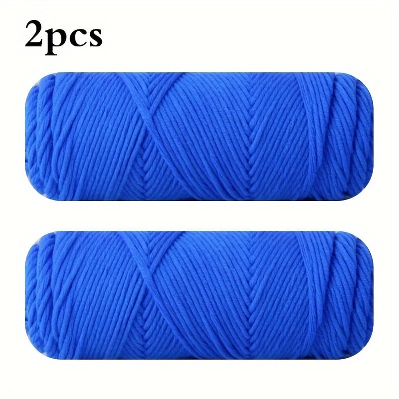 2 Pack 100g/ball Soft 8ply Milk Cotton Yarn Circular Needle Threads for ...