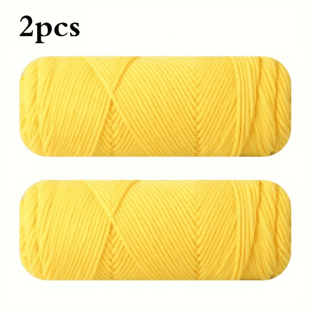 2 Pack 100g/ball Soft 8ply Milk Cotton Yarn Circular Needle Threads for ...