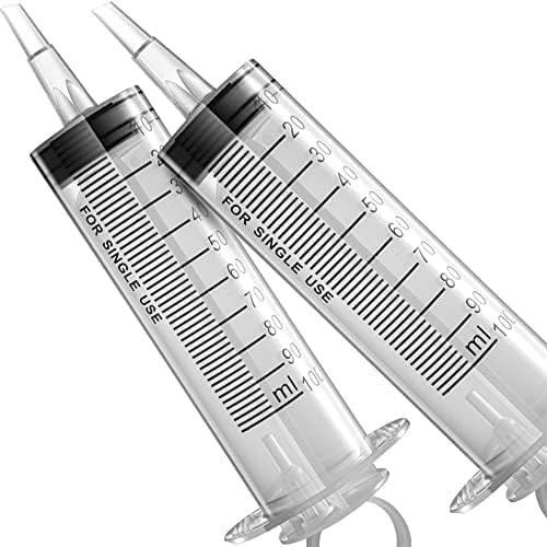 2 Pack 100ml Large Syringes Big Syringes, Large Garden Syringe for ...