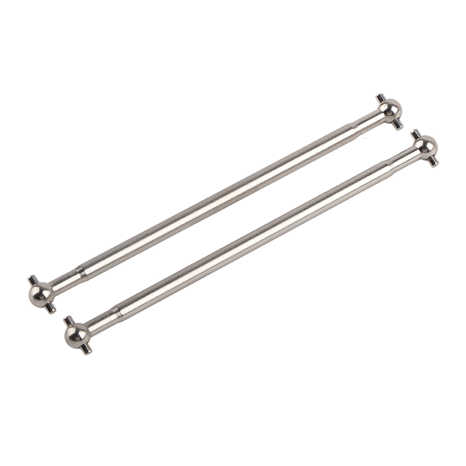 2-Pack 101mm Silver Metal Dog Bone Drive Shafts for 1/10 Scale RC Cars ...