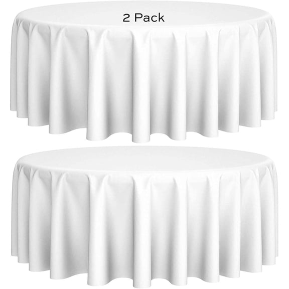 Efavormart 108" Seamless Premium Polyester Table Linens Round ...