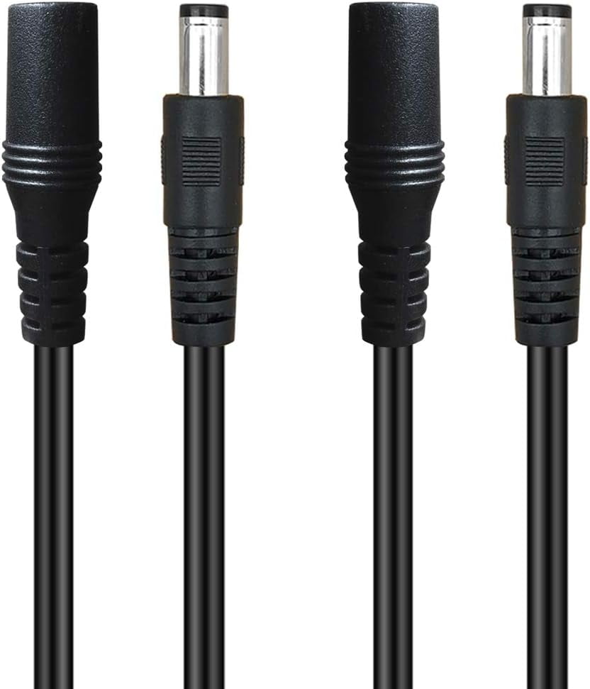 2-Pack 10FT DC Power Extension Cable,5.5mm x 2.1mm Extension Cord,12v ...