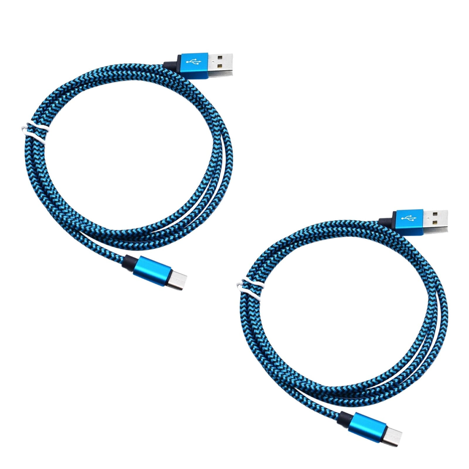 2 - Pack 10Ft USB Type C Cable - 3A Fast Charging, Nylon Braided ...