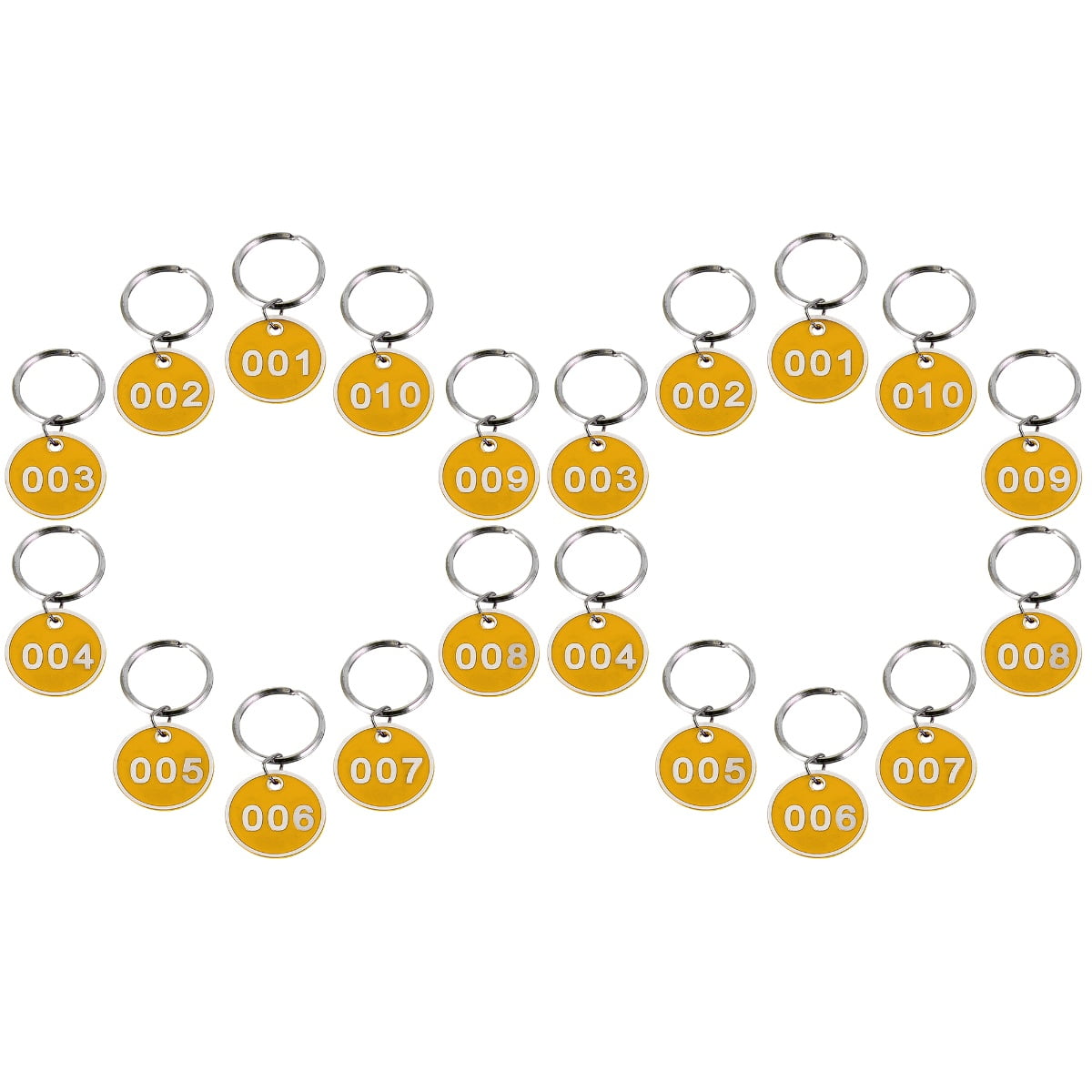 2 Pack/10pcs Number Plate Key Ring Labels 20 Tags with Plates Metal Gym ...