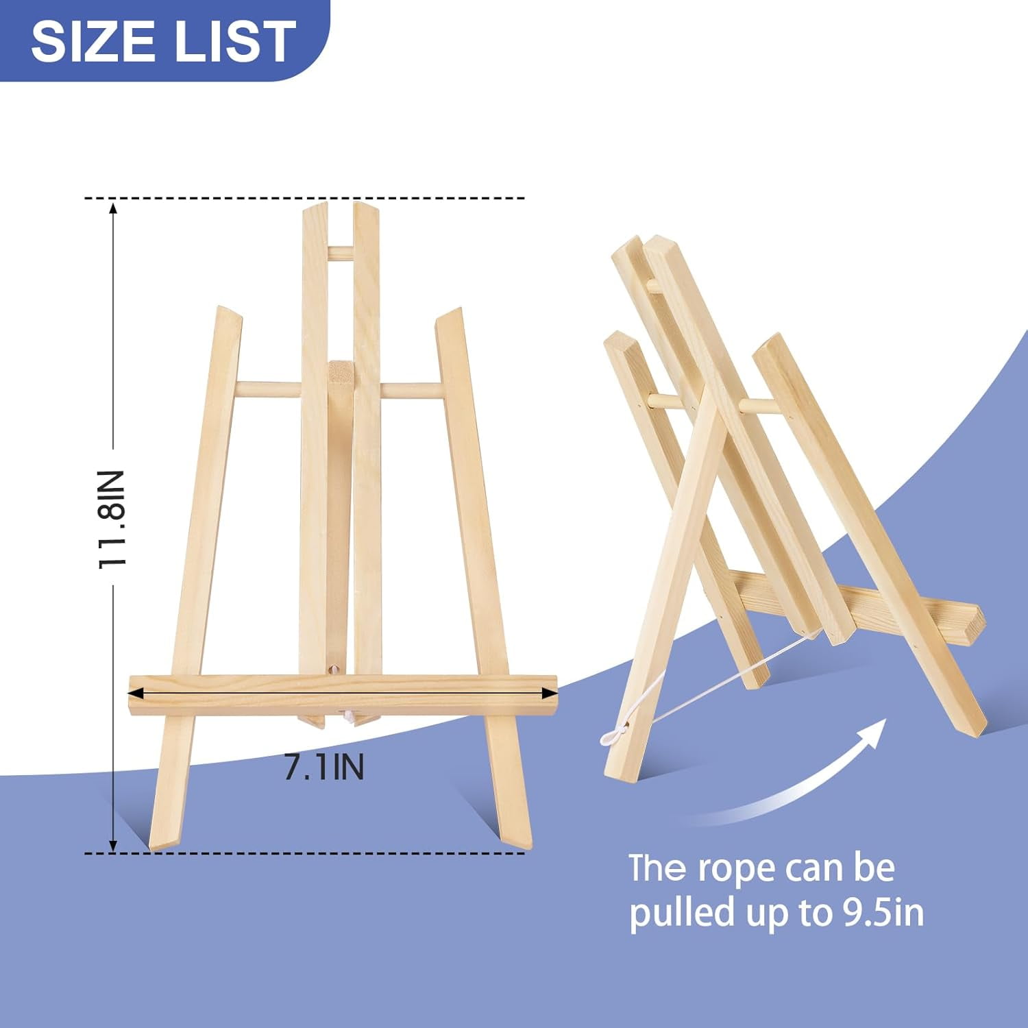 2 Pack 11.8" Wood Easels,Tabletop Easel for Painting,Painting Party ...