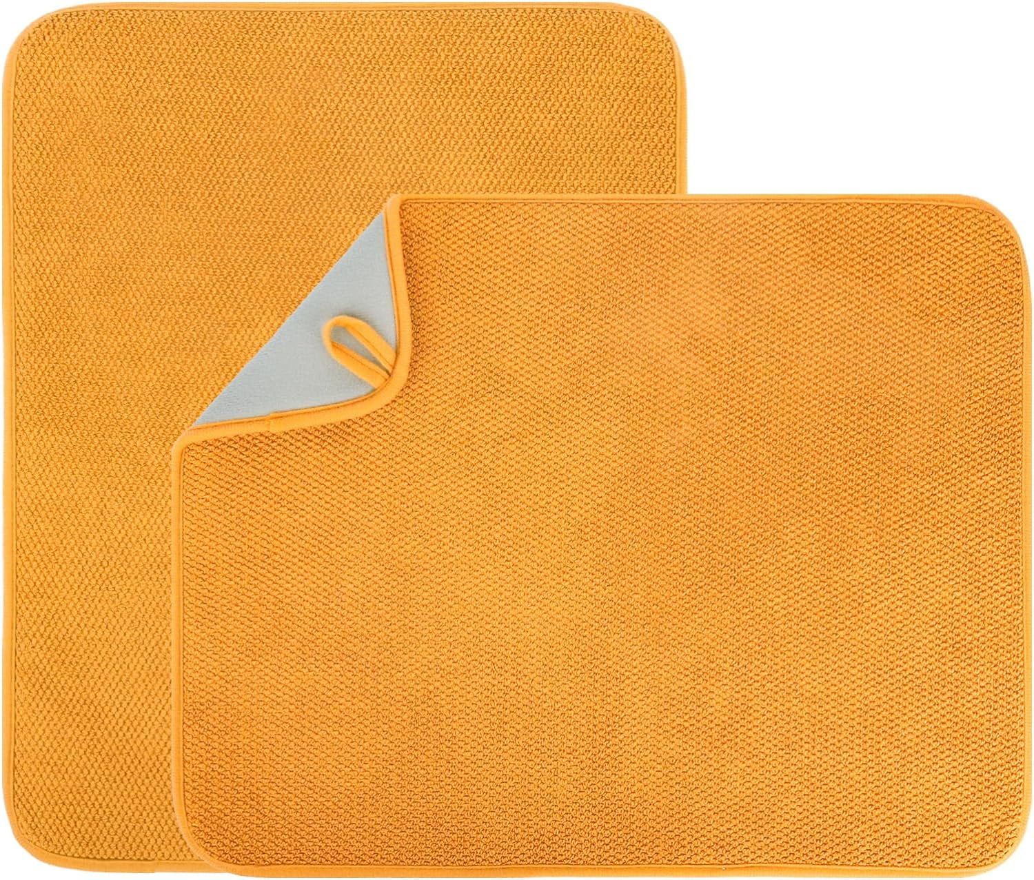 2 Pack 11.8 x 15.7 Inches Dish Drying Mat, Super Absorbent Drying Mat ...