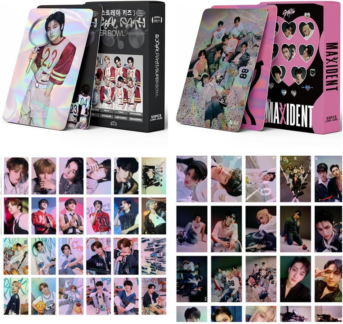 2 Pack/110pcs Stray Kids Lomo Cards Stray Kids Social Path Stray Kids MAXIDENT New Album Stray ...