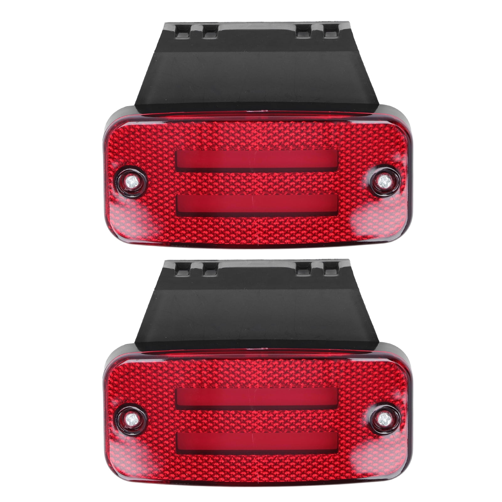 2-Pack 12-24V Square LED Side Marker Lights - Red Clearance Signal Lamp ...