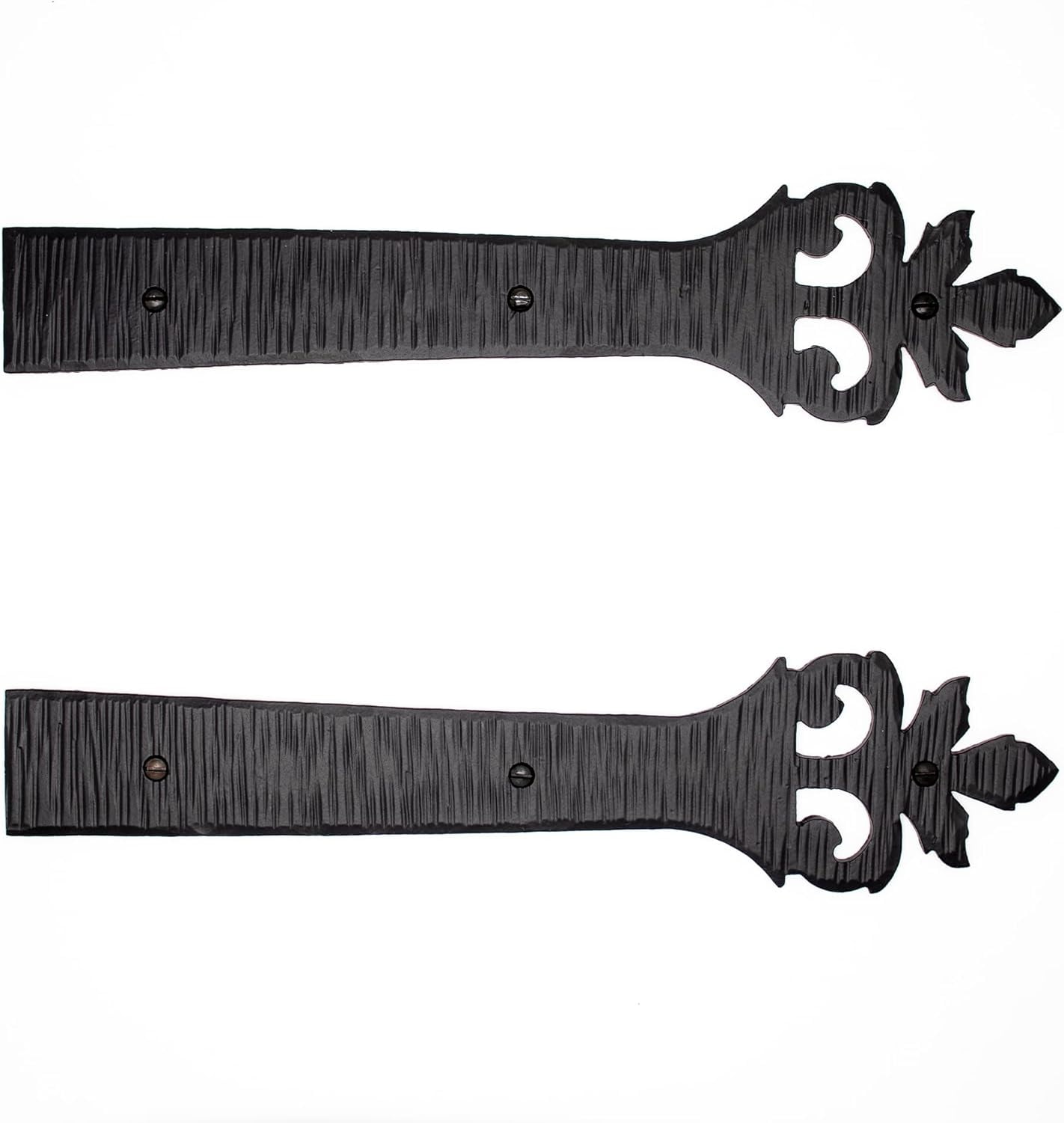 2 Pack 12" Black Faux Strap Hinges - Decorative Dummy Faux Hinge ...