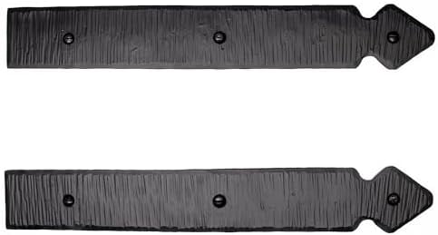 2 Pack 12" Black Faux Strap Hinges - Decorative Dummy Faux Hinge ...