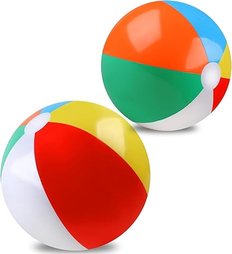 2 Pack 12 Inch Beach Balls Water Swimming Pool Toys, Inflatable Summer ...