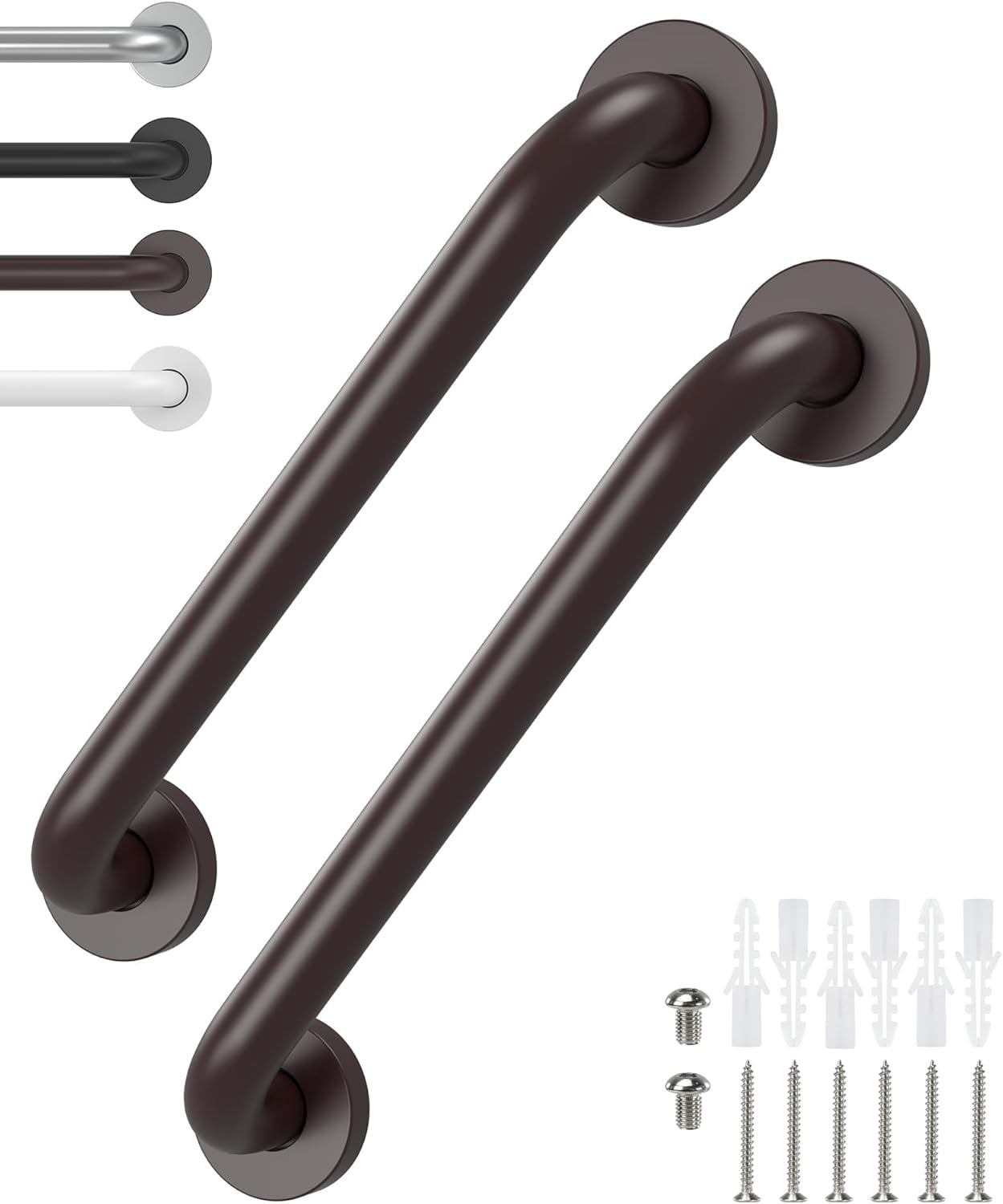 2 Pack Grab Bars for Wall Oil Brown, Safety Shower Seniors Elderly ...