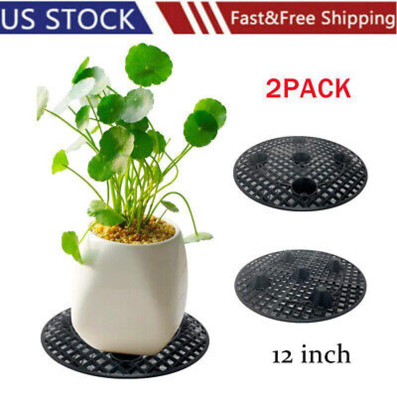 2 Pack 12 Inch Plant Level Pot Elevator Plant Stand Round Flower Pot ...