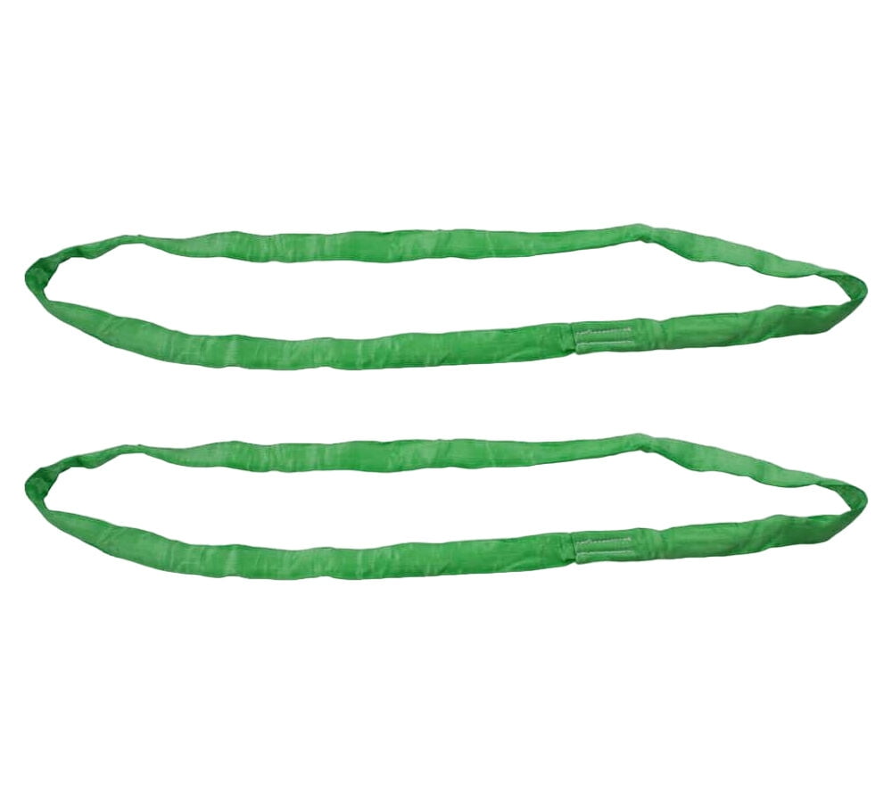 2 Pack 12 ft Green Polyester Endless Round Sling 5300 LBS Vertical ...