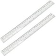 2 Pack 12 Inch Clear Plastic Ruler Straight Shatterproof Ruler Clear ...