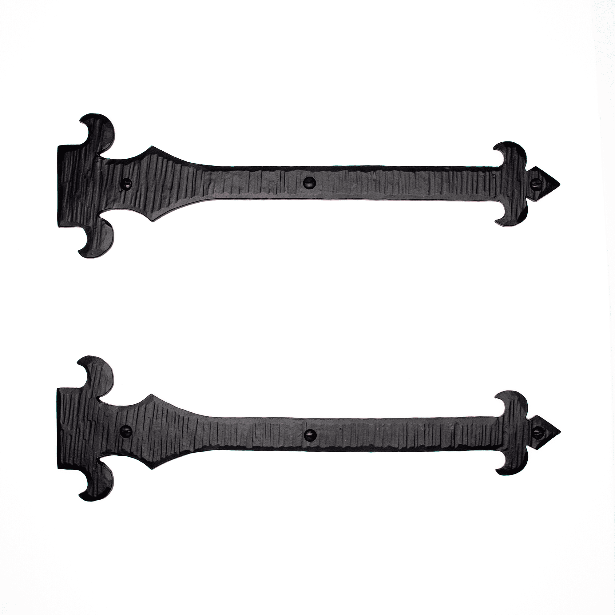 2 Pack 12 inch Faux Door Hinges Black Decorative Strap Hinge Wrought ...