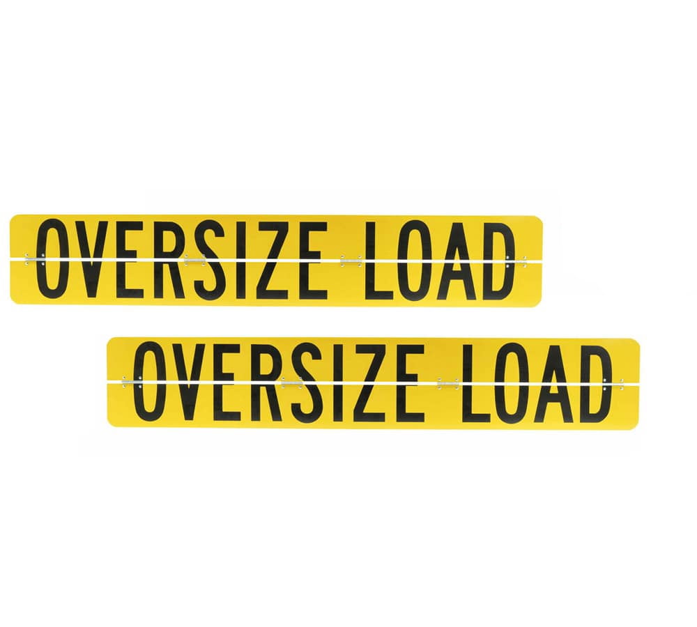 2 Pack 12" x 72" Hinged Aluminum Oversize Load Sign for Trucks - Heavy ...