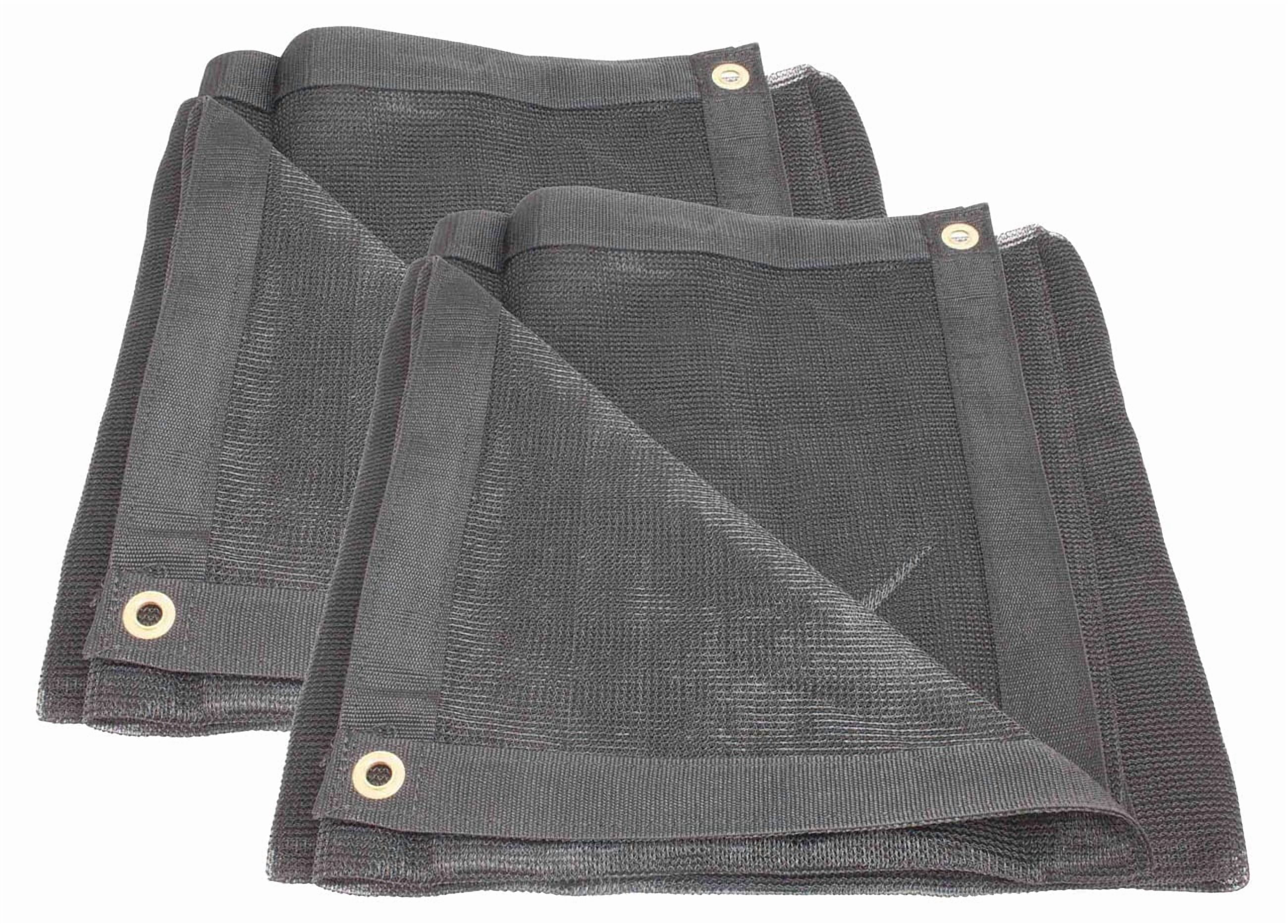 (2 Pack) 12'x26' Black 70% Shade Mesh Tarp for Outdoor w/ Grommets - 6 ...