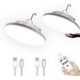 [2 Pack 120 LED ] Solar Camping Lights Rechargeable Portable Lantern ...