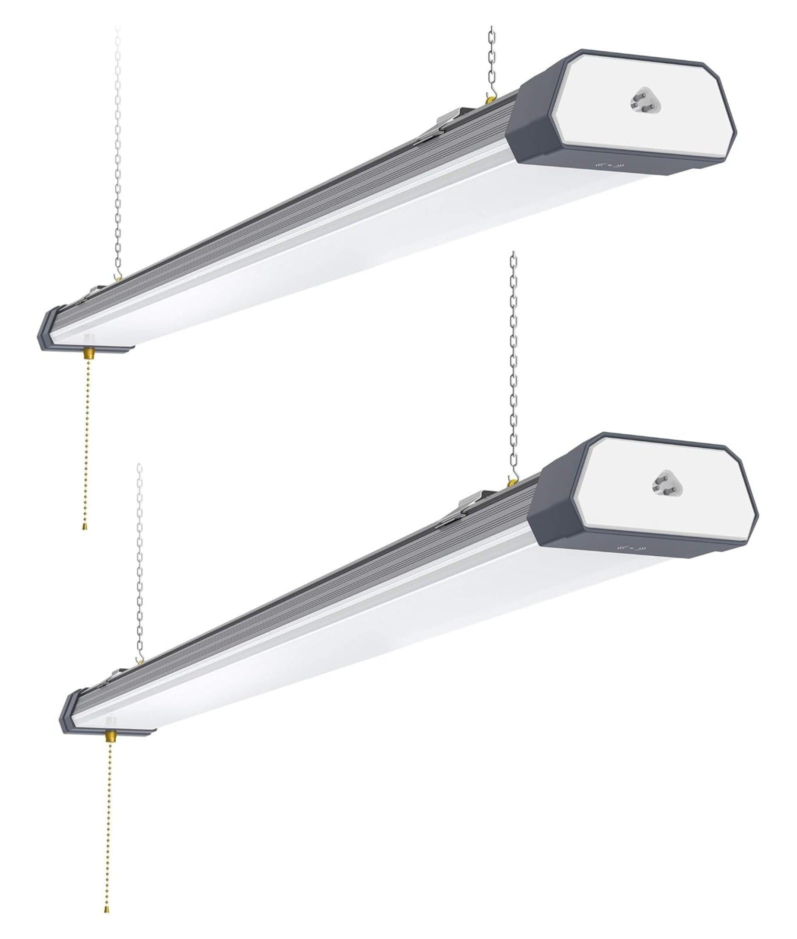 2 Pack 120W LED Shop Light 15600LM, 5000K Linkable LED Utility Shop ...