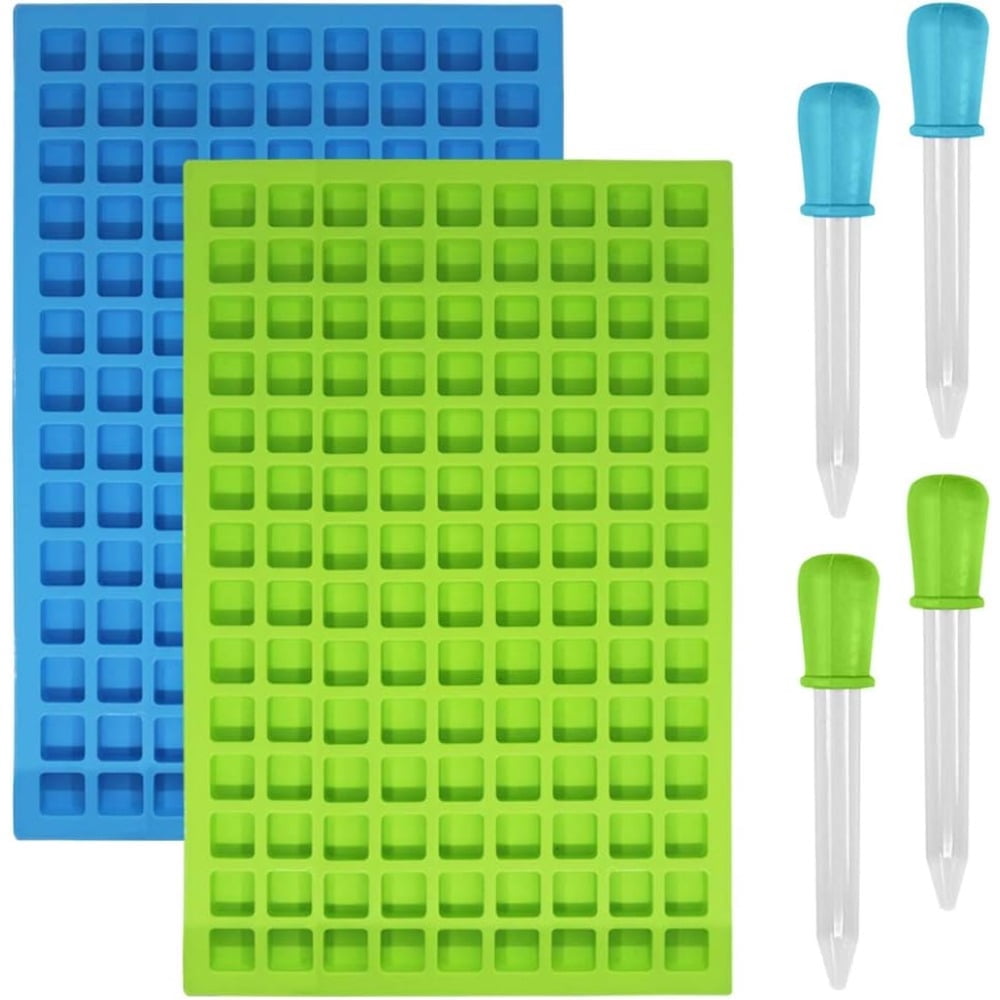 2 Pack 126 Cavity Square Candy Gummy Molds for Hard Candy, Chocolate ...