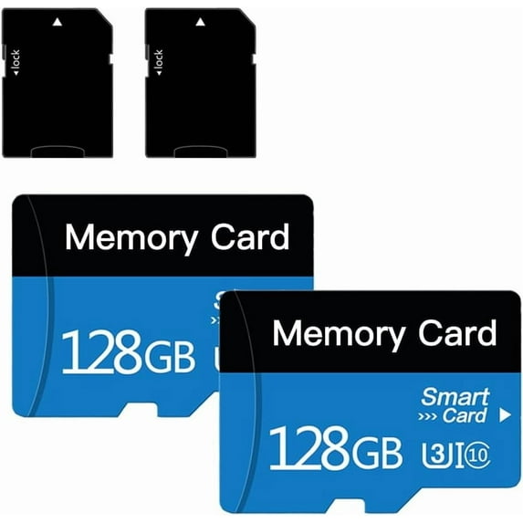 2 Pack 128 GB Micro Memory Card with Adapter, TF Memory Card Class 10 ...