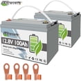 TCBWORTH 12V 100Ah LiFePO4 Lithium Battery, Built-in 100A BMS, 15000 ...