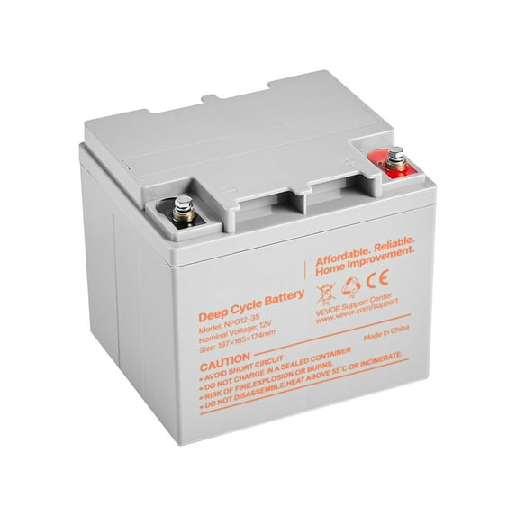 2 Pack 12V 35Ah AGM Deep Cycle Battery, Sealed Lead Acid for Solar ...