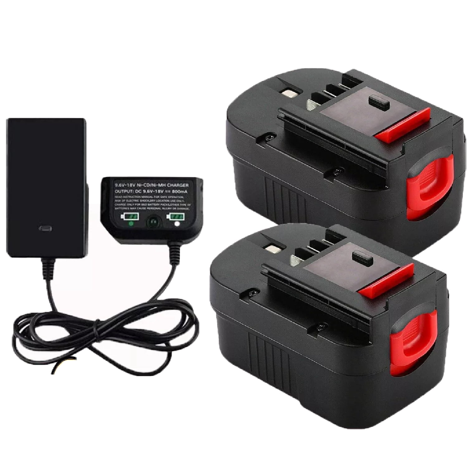 2-Pack 12V 3600mAh Battery AND Charger Compatible with Black & Decker ...