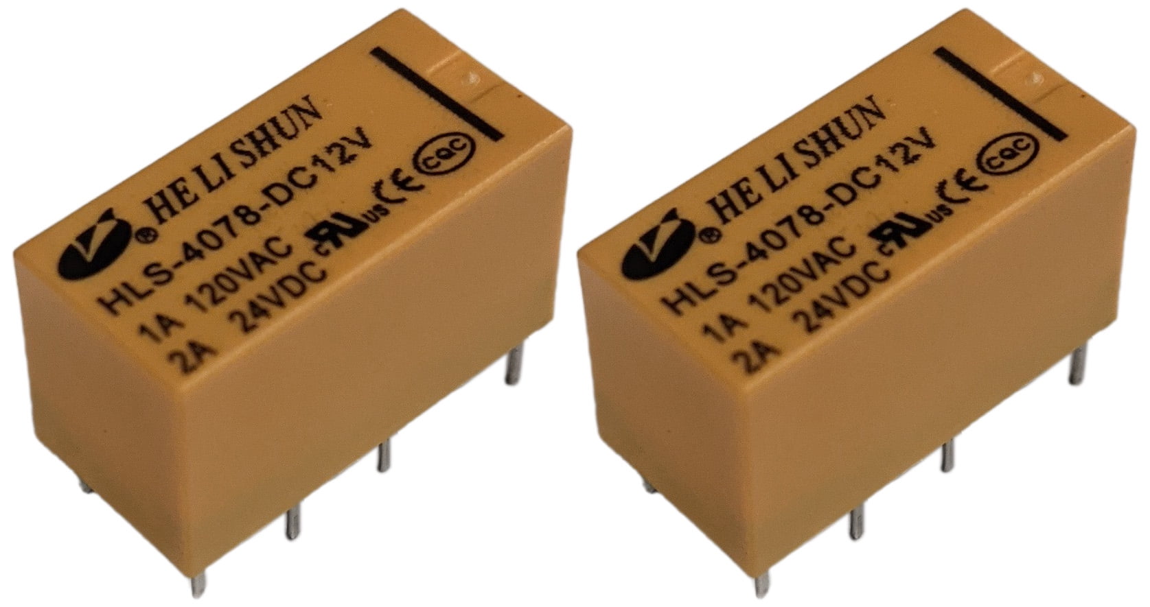 2 Pack 12V Relay DIP, Coil Arrangement: 2 Form C (DPDT), Capable of ...