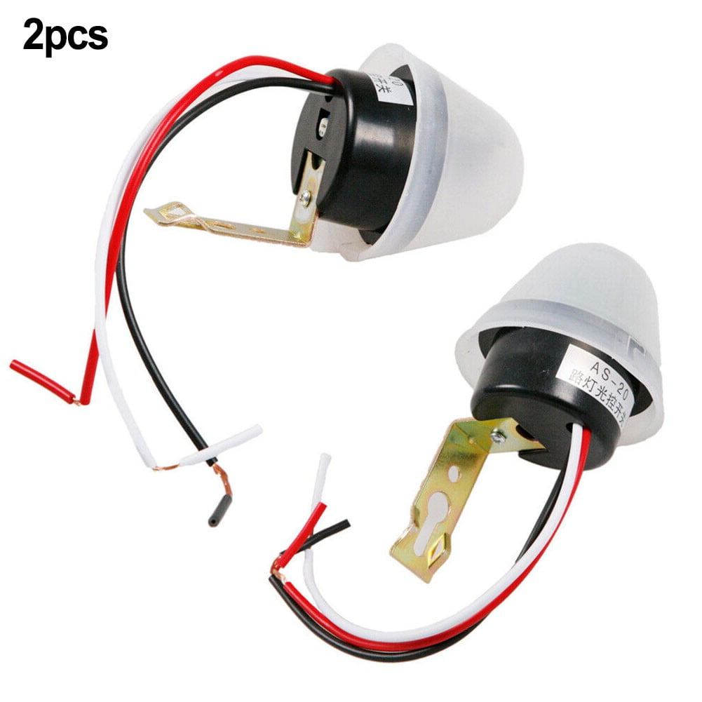 2-Pack 12V Waterproof Photocell Control Sensor for Outdoor Use ...