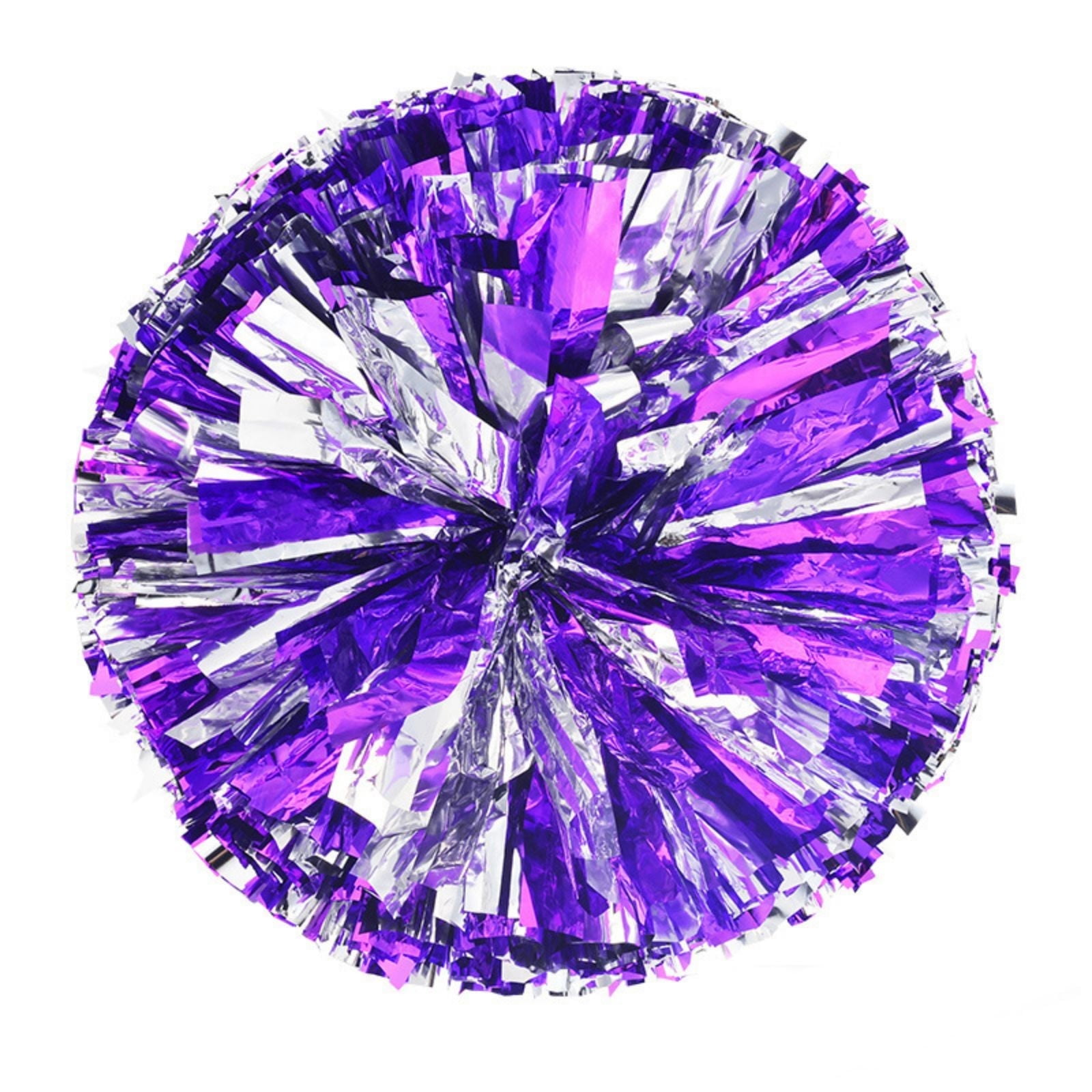 2-Pack 12in Metallic Foil Cheerleading Pom Poms – Vibrant Sport Pom ...