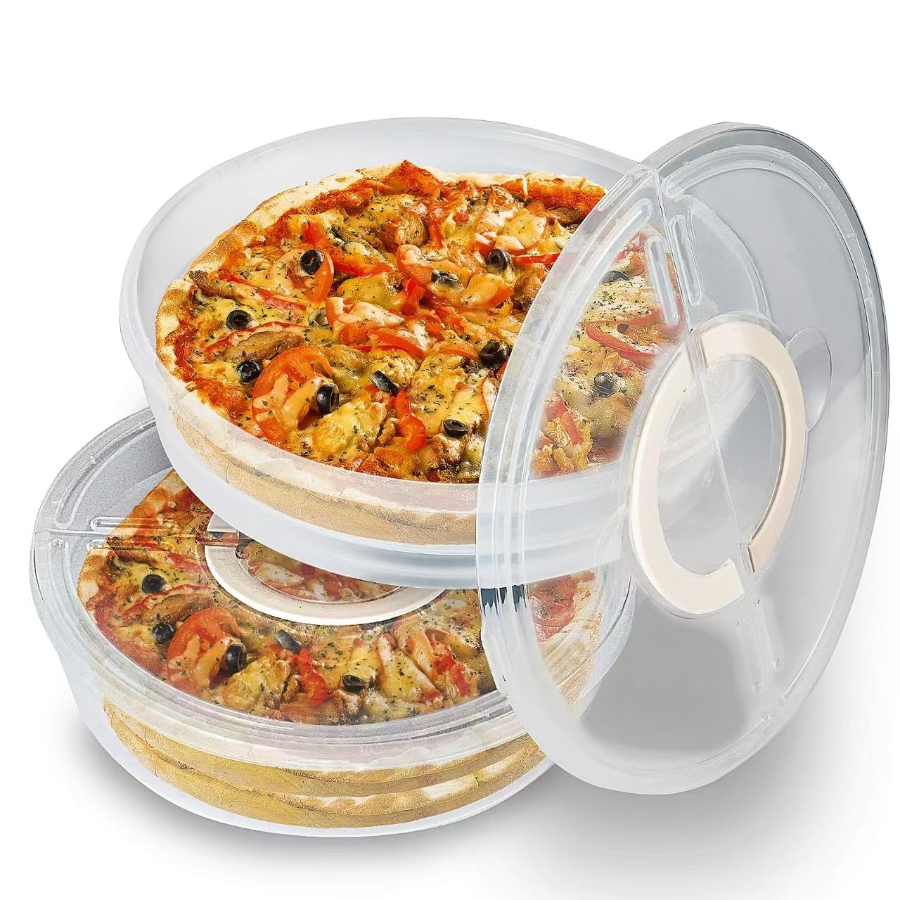 2 Pack 12inch Food Storage Container，with Lid and Reusable 2 ...