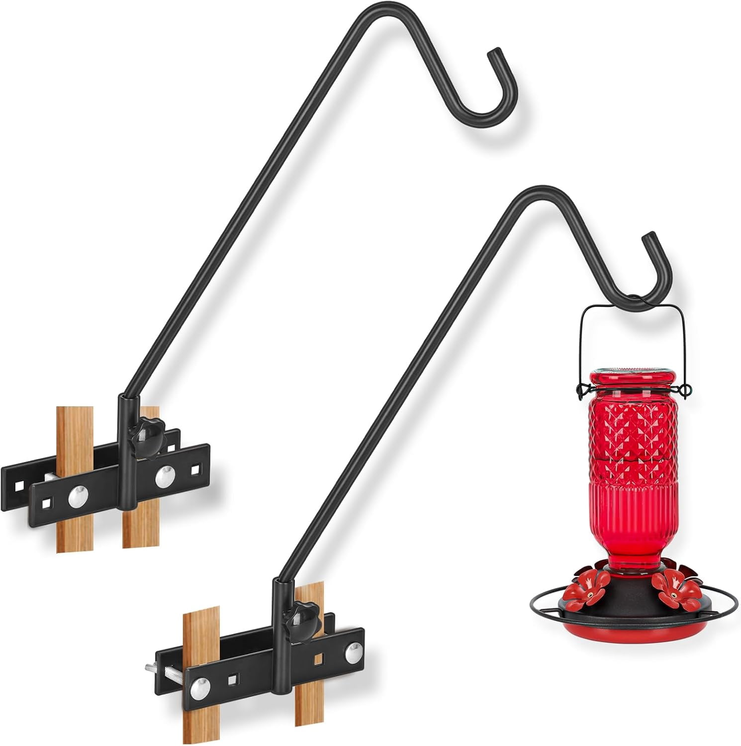 2 Pack 13.5 Inch Deck Hooks for Vertical Railing, Adjustable Deck Bird ...